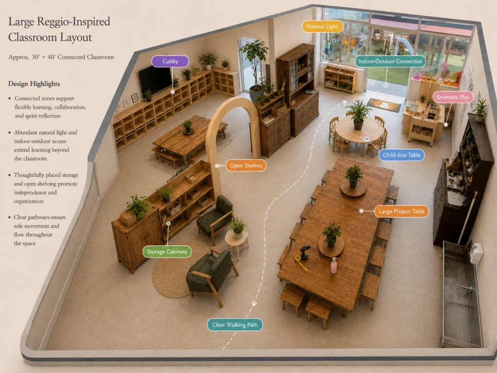 Reggio Emilia Classroom Layout Design - Real Case Studies - Premium ...